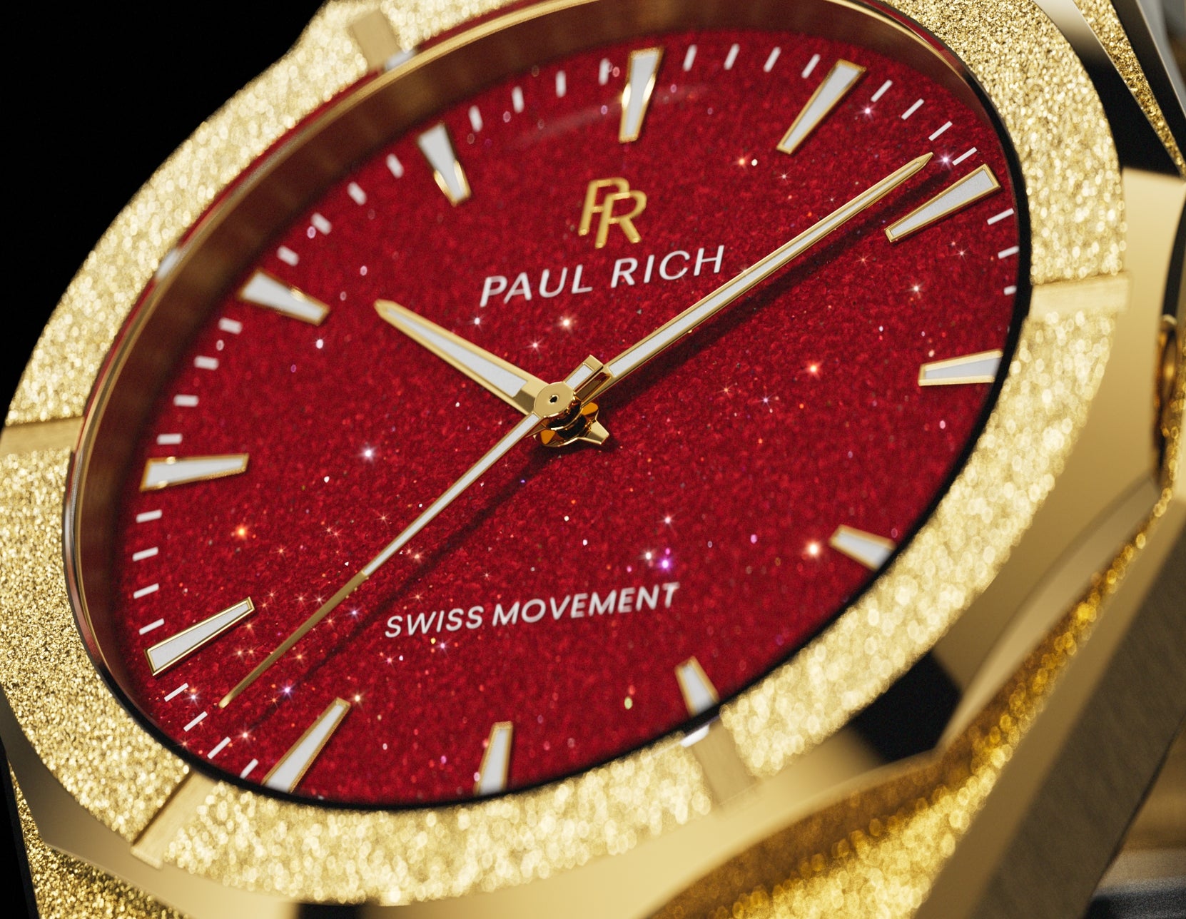 Frosted Star Dust II Gold Red | Automatic Watch | Paul Rich